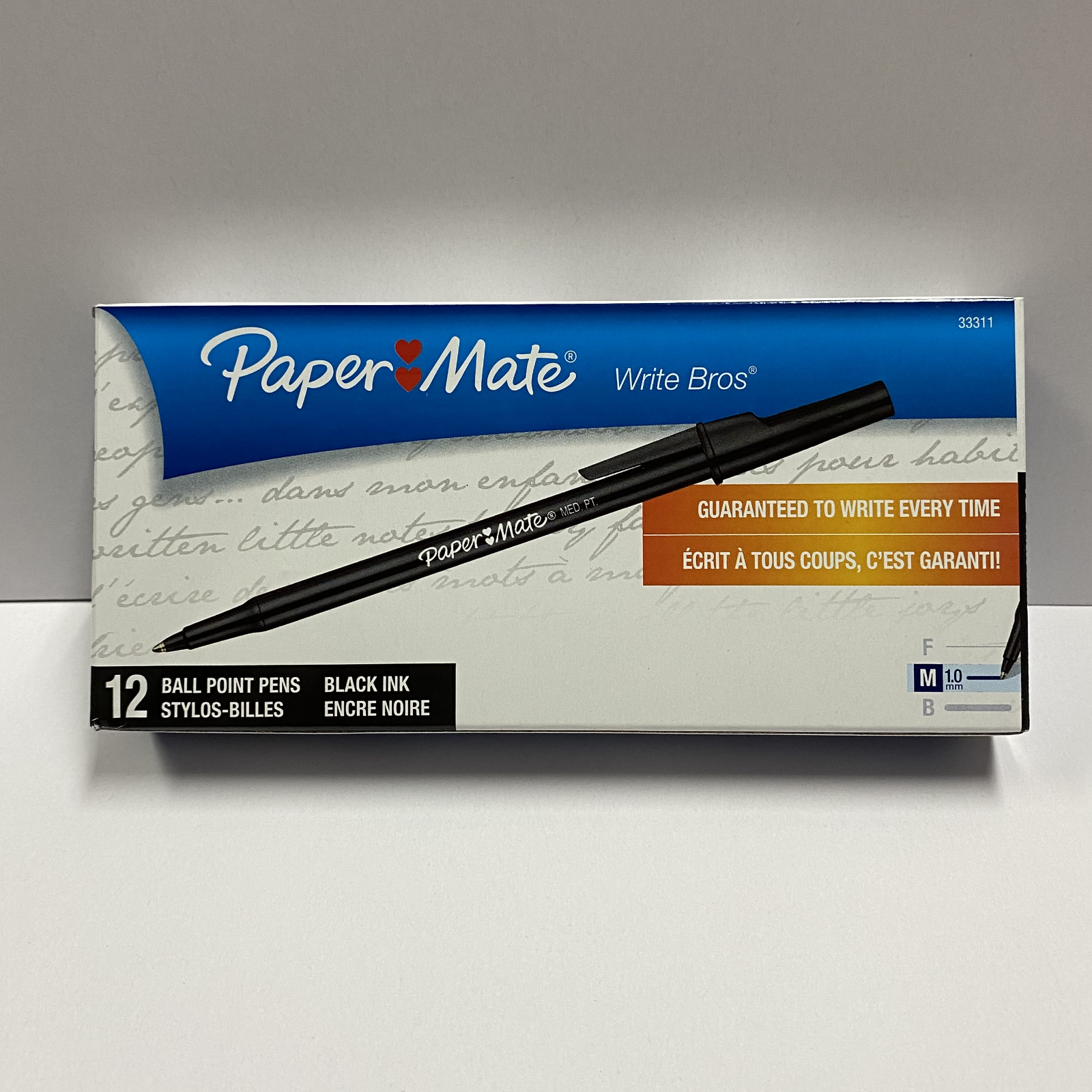 Ball point pens Medium 1.0mm Black - Paper Mate Biro (12 Pack) – HYTEC ...
