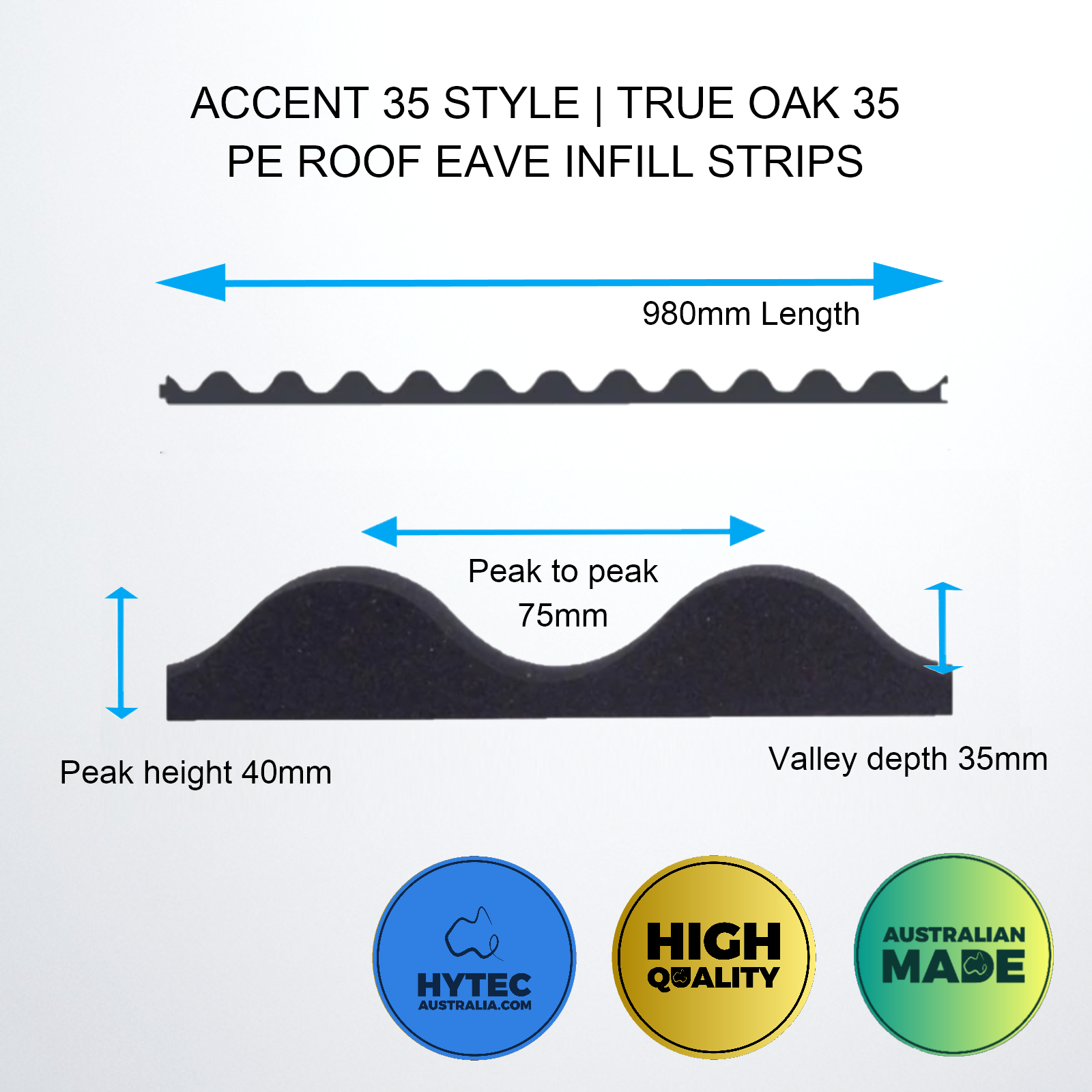ROOF EAVE INFILL STRIPS Style Accent 35 – HYTEC AUSTRALIA